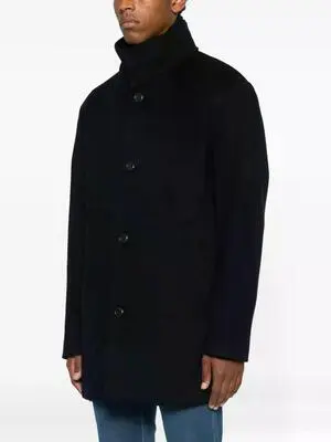 Paul & Shark Fur-trimmed High-neck Coat