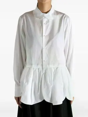 Noir Kei Ninomiya Peter Pan Collar Pleated Blouse