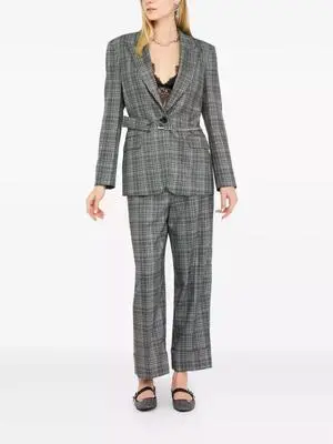 Liu Jo Plaid Cuffed Trousers