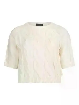 Liu Jo Cable-knit Raglan-sleeve Sweater