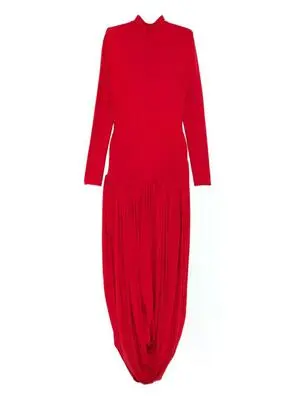 Magda Butrym High-neck Pleated Dress