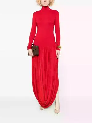 Magda Butrym High-neck Pleated Dress