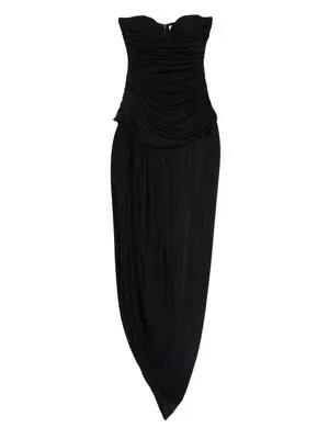 Magda Butrym Strapless Draped Dress