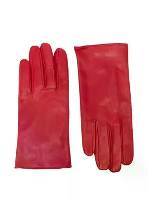 ERNEST W. BAKER Leather Gloves - Red