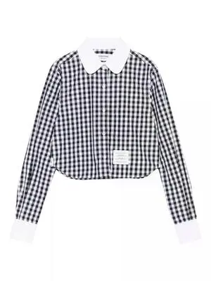 Thom Browne Gingham Peter Pan Collar Shirt