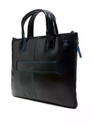 PIQUADRO Leather Top-handle Briefcase
