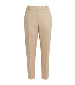 Eleventy Wool Pinstripe Straight Trousers