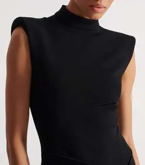 Balmain Zip-detail Maxi Dress - Black