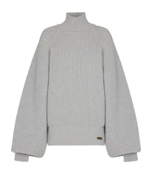 Balmain Wool High-neck Sweater - Grey