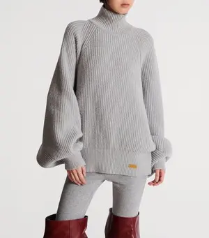 Balmain Wool High-neck Sweater - Grey