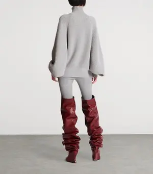 Balmain Wool High-neck Sweater - Grey
