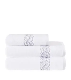 YVES DELORME Festons Hand Towel - White