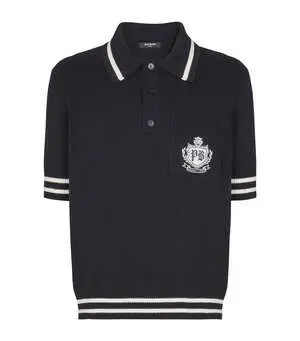 Balmain College Emblem Polo Shirt