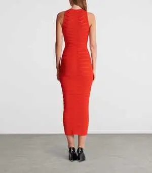 Balmain Knitted Distressed Midi Dress