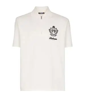 Balmain Embroidered Polos For Men