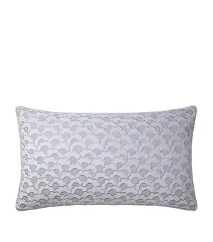 YVES DELORME Festons Rectangular Cushion Cover - Silver