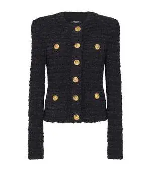 Balmain Tweed Button-up Jacket