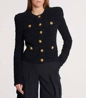 Balmain Tweed Button-up Jacket