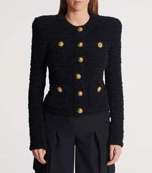 Balmain Tweed Button-up Jacket