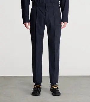 Balmain Virgin Wool Pinstripe Trousers