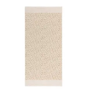 YVES DELORME Leopard Bath Sheet - Ivory