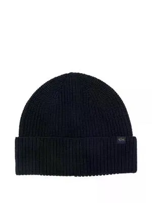 Paul & Shark Ribbed Beanie - Blue