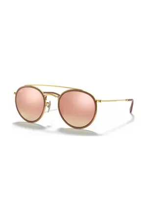 Ray-ban Round Double Bridge Sunglasses - Gold