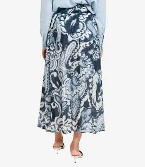 KAOS Printed Flared Skirt