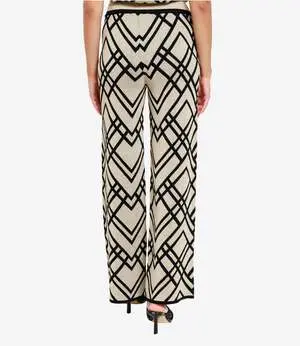 KAOS Printed Wide-leg Trousers