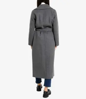 Max Mara Robe Silhouette Wool Coat - Fumo