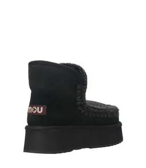 Mou Suede Boots With Crocheted Wool Details