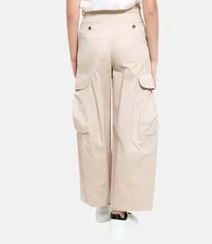 Max Mara Stretch Cotton Wide-leg Trousers