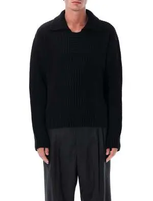 MFPEN Collared Ribbed Wool Knit Sweater