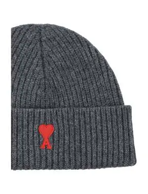 AMI Paris De Coeur Beanie - Grey