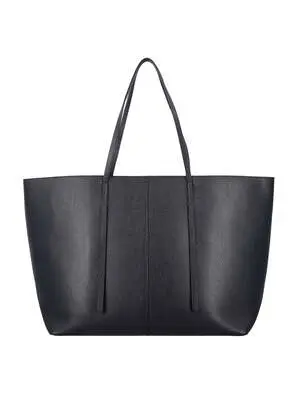 BY MALENE BIRGER Abilla Oversized Leather Tote - Black