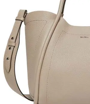Max Mara Tumbled Leather Top Handle Bag