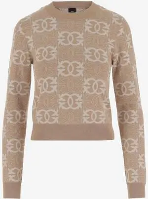 PINKO MAIN COLL. Jacquard Cropped Sweater