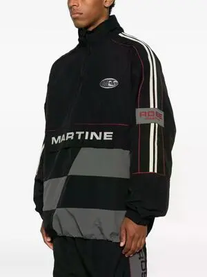 Martine Rose Panelled Logo-emblem Zip-up Sweater