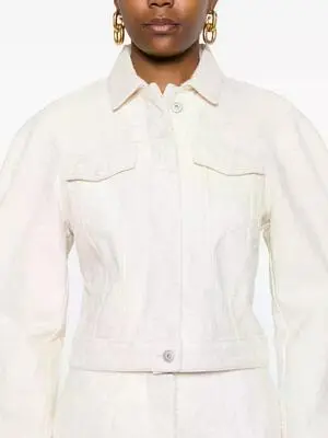 Jacquemus Le Ovalo De-nîmes Cropped Jacket