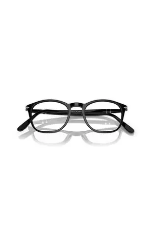 Persol 50mm Square Optical Glasses - Black