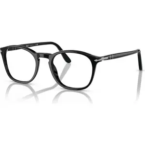 Persol 52mm Square Optical Glasses - Black