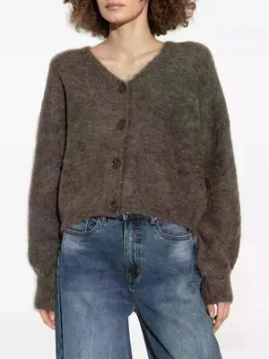 GESTUZ Button-front Fluffy Cardigan