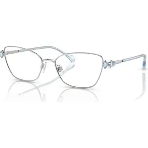 SWAROVSKI 55mm Rectangle Optical Glasses - Silver