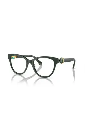 SWAROVSKI 54mm Round Eyeglasses - Green