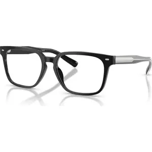Brooks Brothers 56mm Rectangle Eyeglasses Black