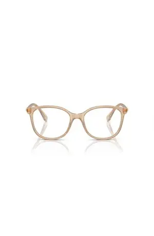 SWAROVSKI 51mm Square Eyeglasses - Brown