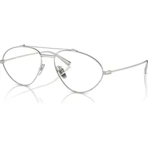FERRARI 58mm Irregular Full Rim Eyeglasses - Silver