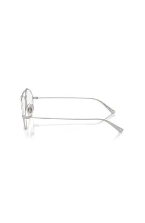 FERRARI 58mm Irregular Full Rim Eyeglasses - Silver