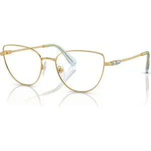 SWAROVSKI 53mm Cat Eye Optical Glasses - Gold
