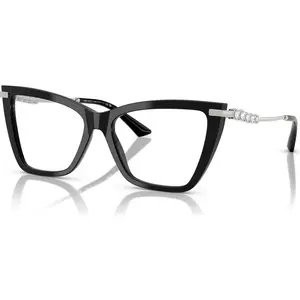 JIMMY CHOO 55mm Cat Eye Optical Glasses - Black